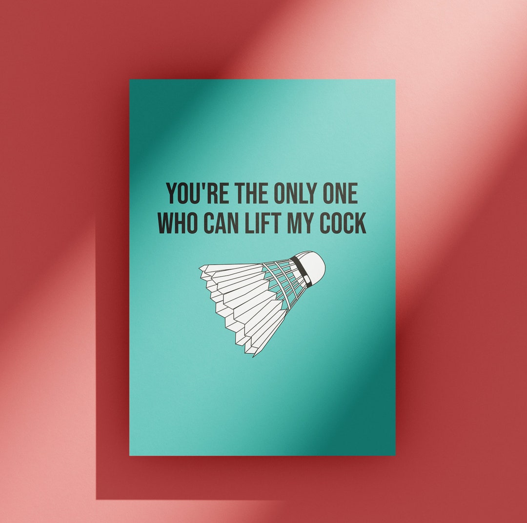 Badminton Printable Greeting Card Sexy Badminton Card Badminton Player ...