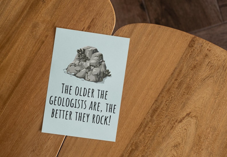 Funny Geology Birthday Card Printable Geologist Birthday - Etsy