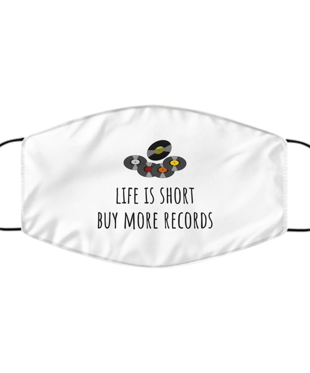 Vinyl Collector Face Mask Record Collector Present Music Lover Gift ...