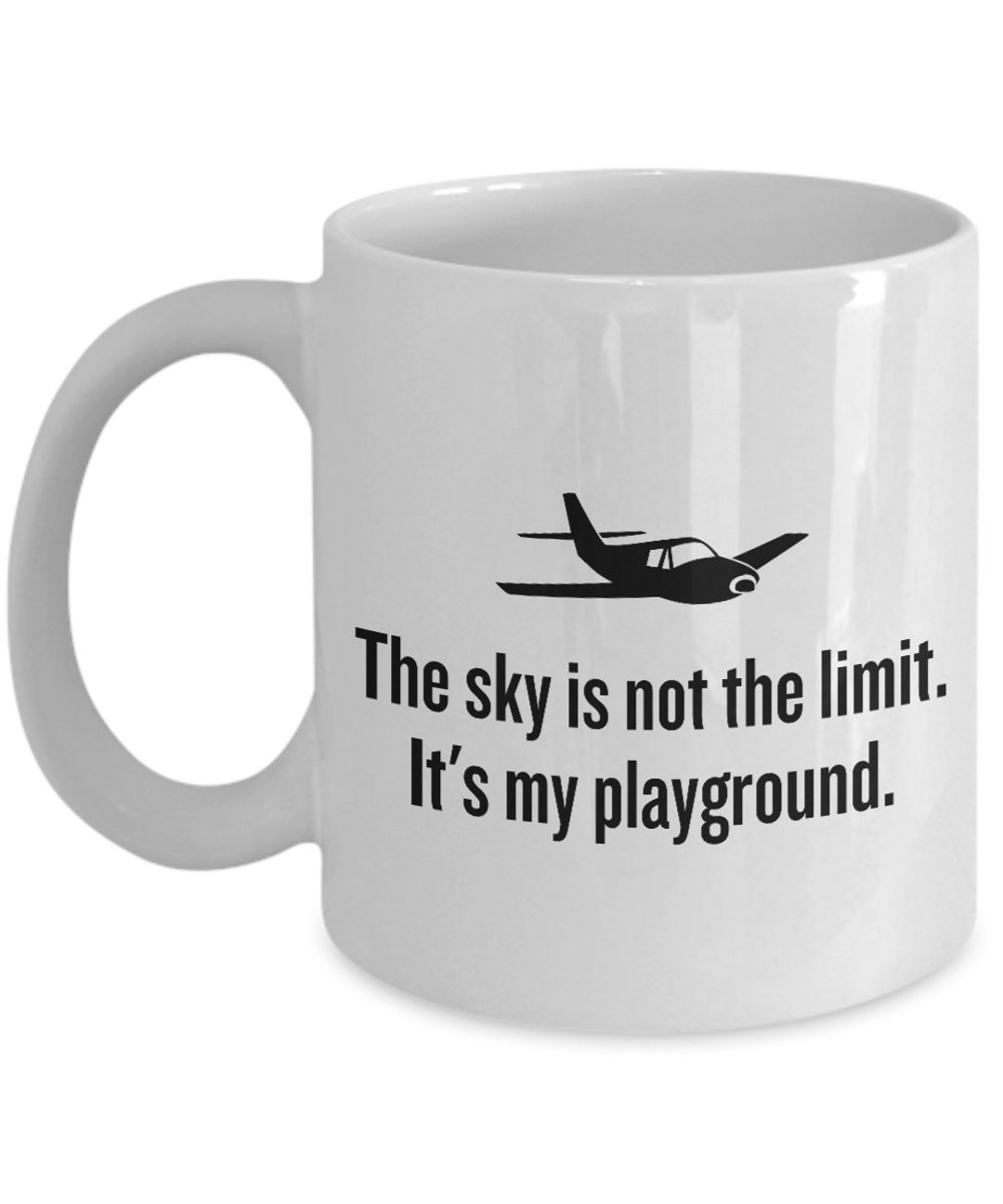 Funny Pilot Mug Pilot Gift Idea Aviator Present the Sky is Not the ...