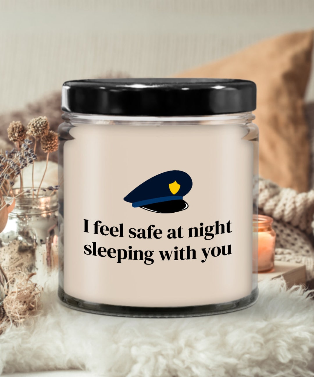 Romantic Cop Candle Cop Love Gift Police Valentine Romantic Police Gift ...