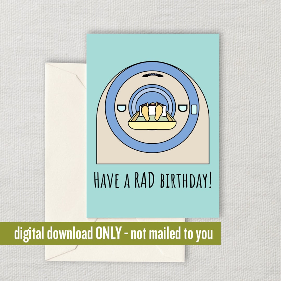 Radiologist Birthday Card - Rad Tech Card - Radiology Greeting Card ...
