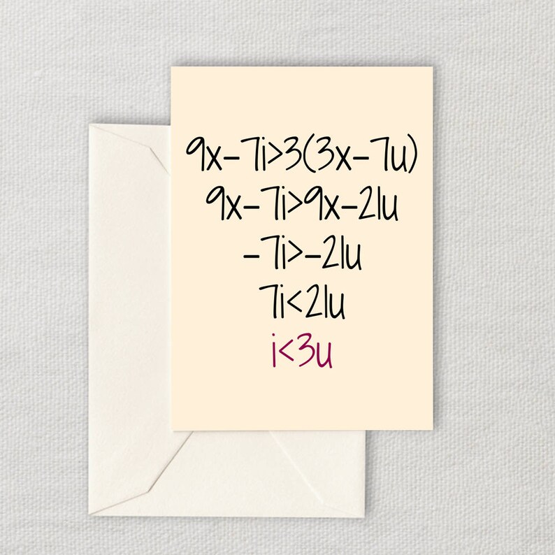 Math Nerd Valentine - Cute Printable Card - Anniversary Love Card - I ...