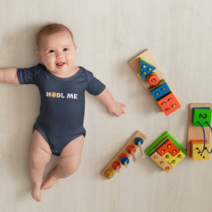 Funny Baby One-piece - Bitcoin Baby Shirt - Hodl Me - Crypto Currencies ...