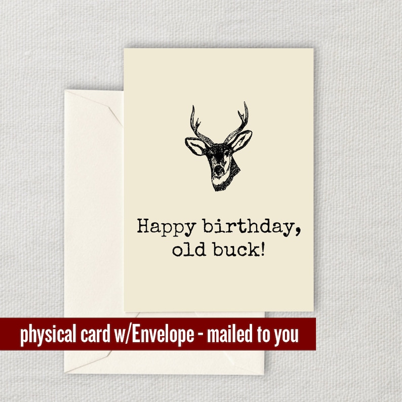 Deer Hunter Birthday Card Hunting Birthday Card Happy | Etsy