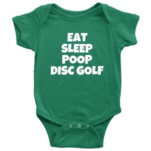Funny Baby One-piece - Disc Golf Baby Shirt - Eat Sleep Poop Disc Golf ...