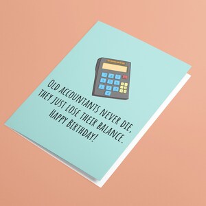 Funny Accountant Birthday Card - Printable Accountant Birthday Card ...