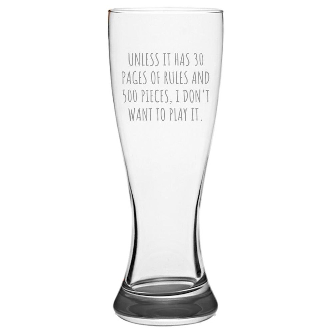 Funny Board Games Pilsner Glass Tabletop Games Gift 30 Pages of Rules ...