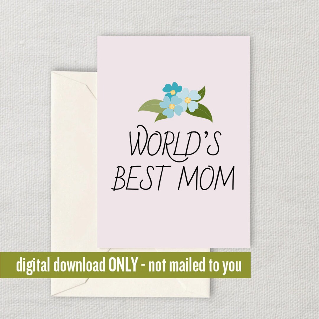 Cute Mother Printable Card Mother's Day Card Mom Card Mother Birthday ...