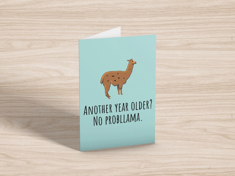 Funny Llama Printable Card Llama Birthday Card Llama Lover - Etsy