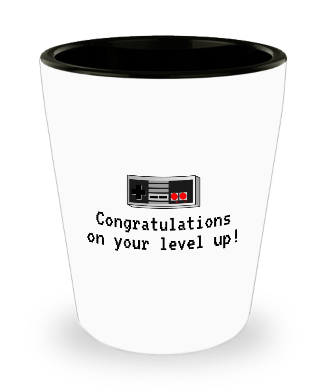 Video Gamer Birthday Gift - Retro Gaming Shot Glass - Video Game Geek ...