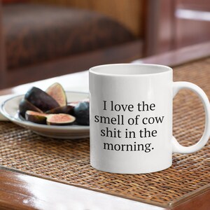 Funny Farming Mug - Dairy Farmer Present - Cattle Rancher Gift - Smell ...