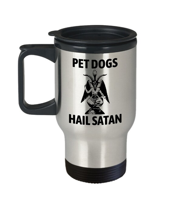Kitchen & Dining Satanist Gift Idea Baphomet Gift Satan Take The Wheel ...