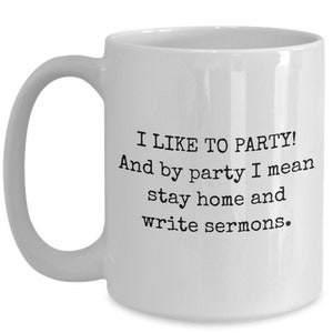 Funny Pastor Gift - Preacher Coffee Mug - Minister Present - Stay Home ...