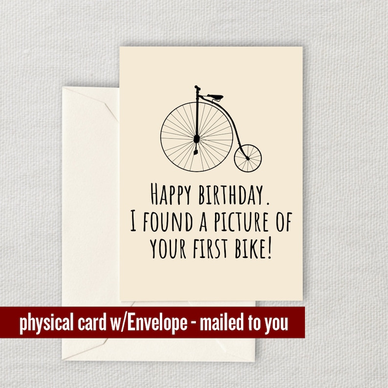 Cyclist Birthday Card Funny Bicycle Birthday Card Cycling - Etsy