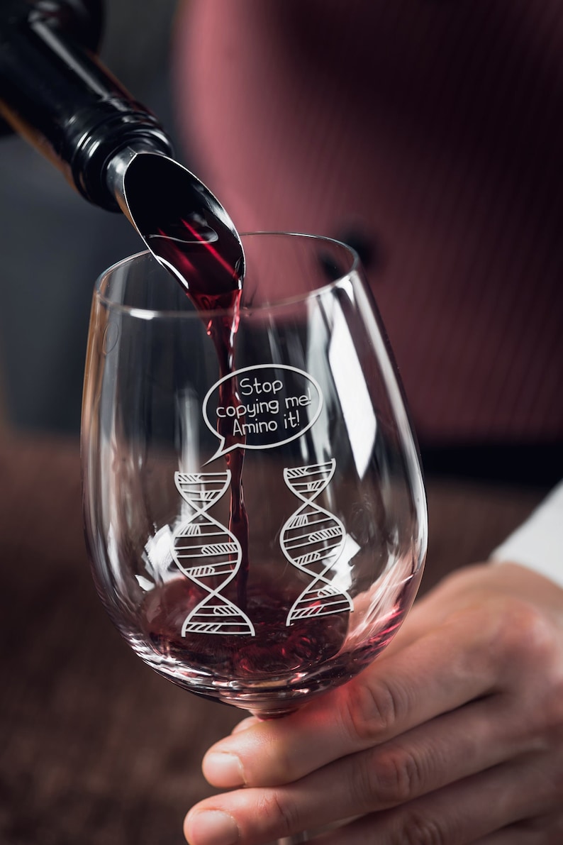 Geneticist Wine Glass Funny Genetics Gift Idea Biology - Etsy