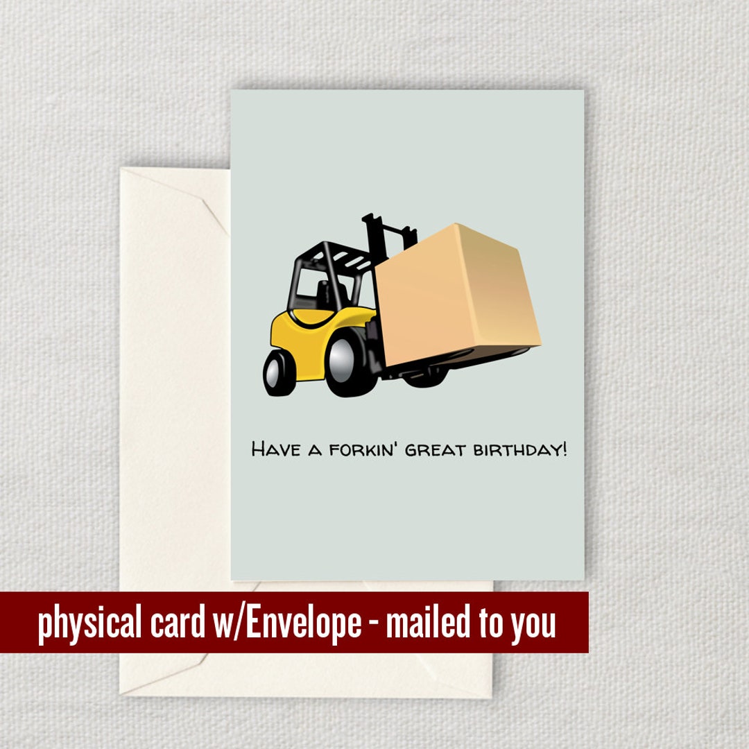 Forklift Birthday Card - Forklift Operator Card - Forklift Driver Card ...