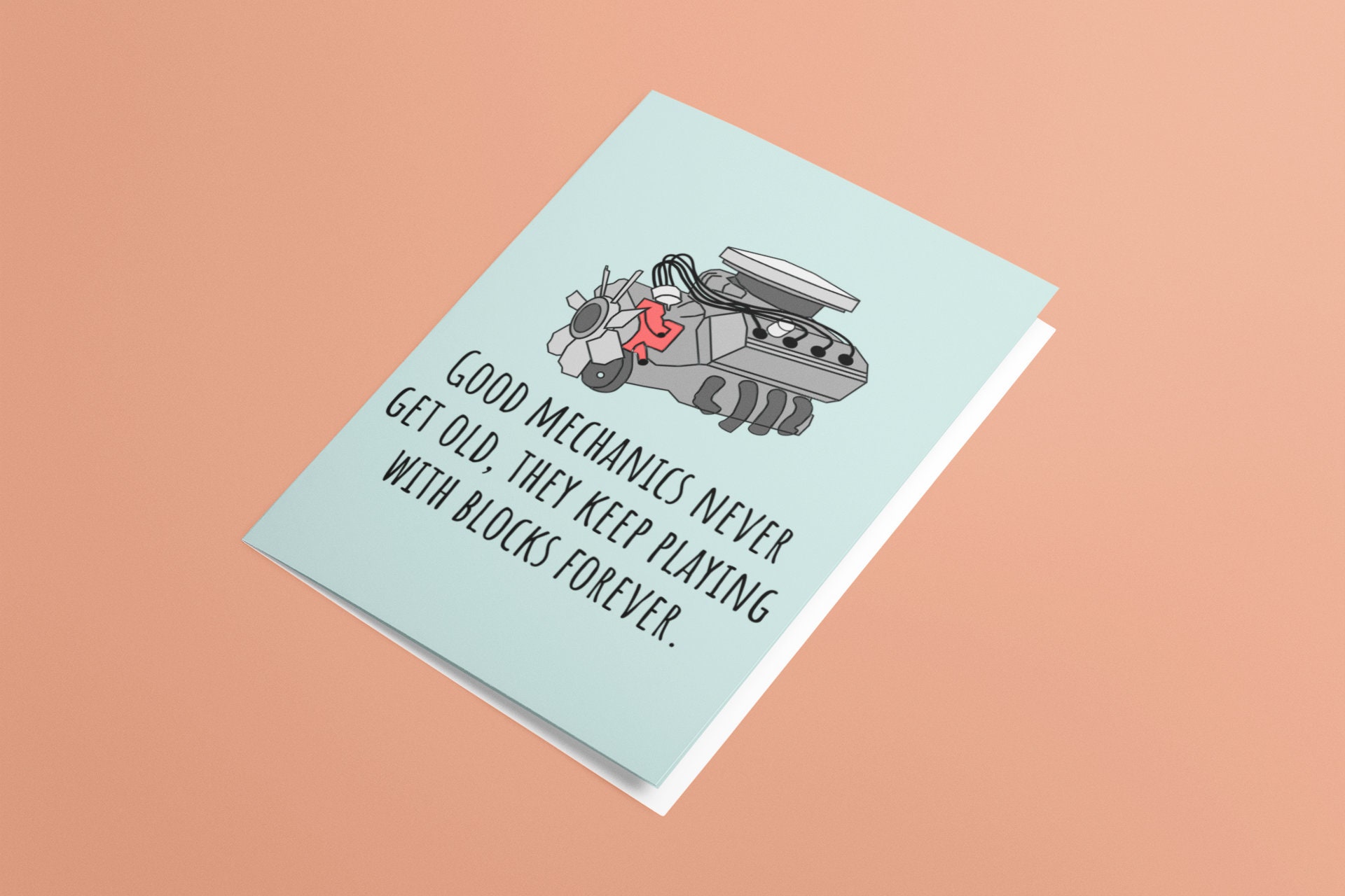 Printable Mechanic Birthday Card Funny Mechanic Greeting - Etsy