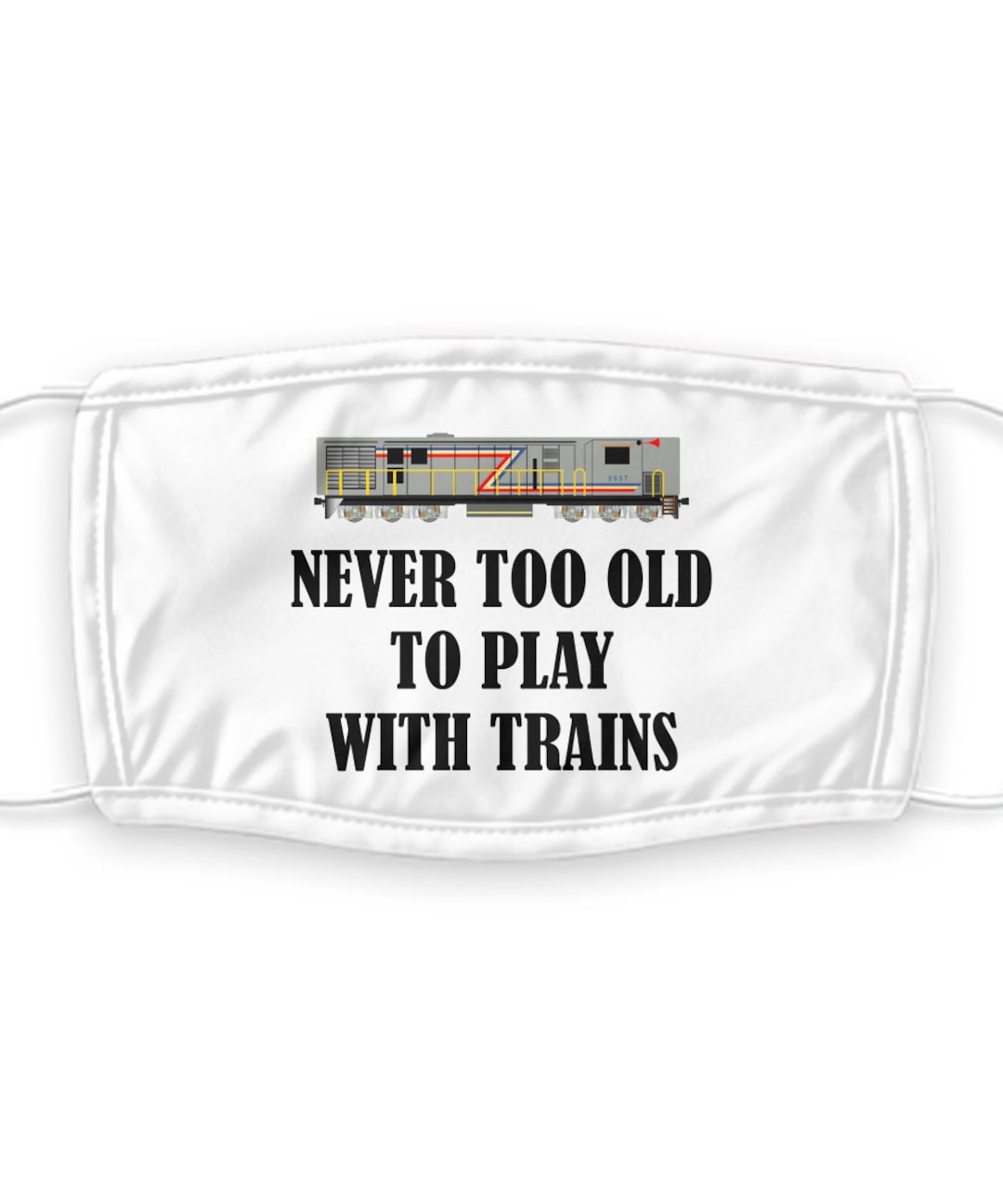 Railfan Face Mask Railway Enthusiast Mask Made in USA Play With Trains ...