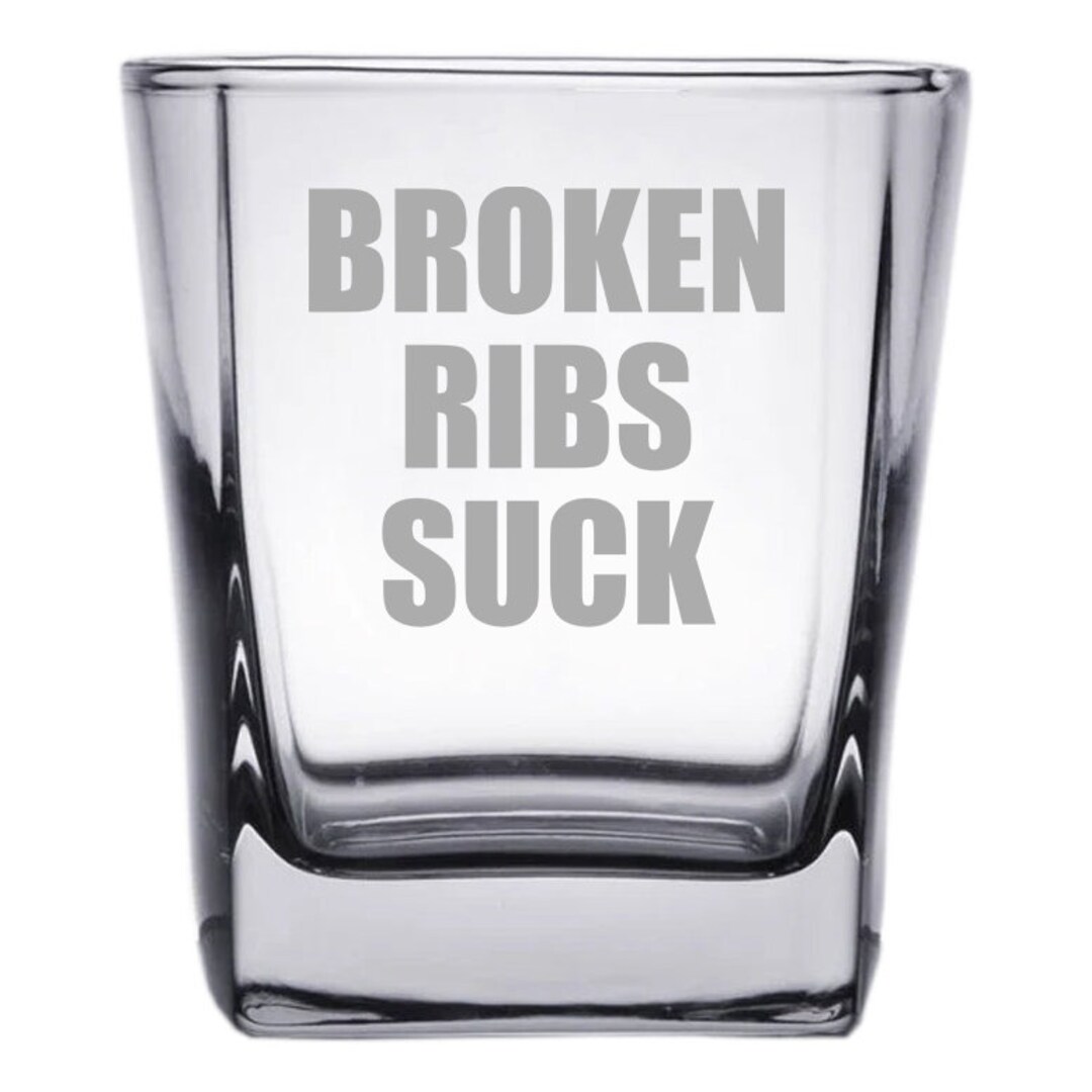 Broken Rib Rocks Glass Rib Fracture Get Well Gift Funny Broken Ribs ...