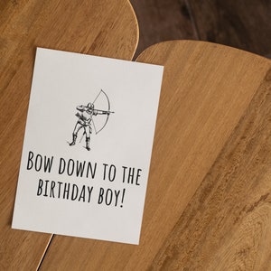 Printable Archer Birthday Card - Funny Archery Birthday Card ...