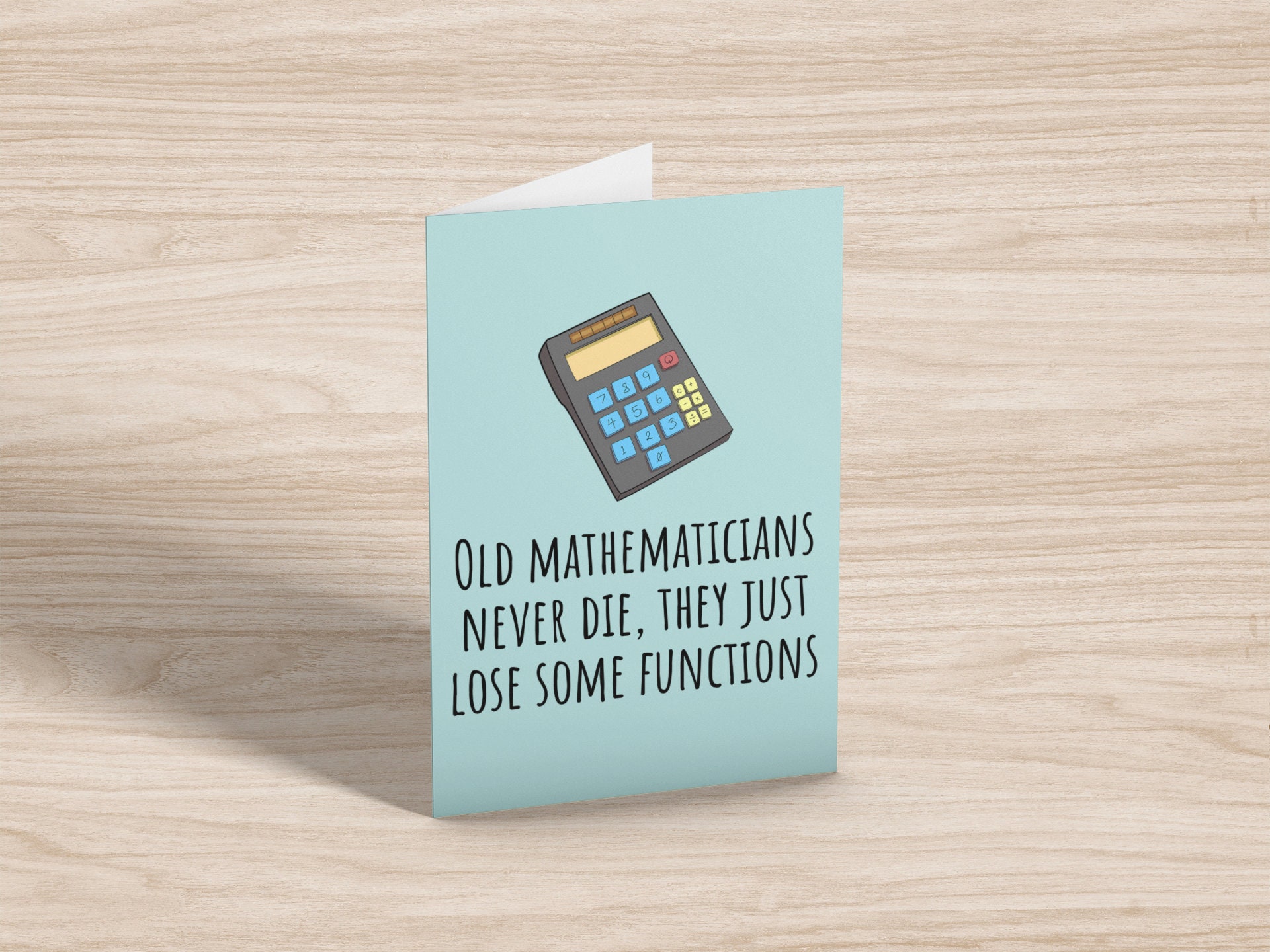 Math Birthday Card Printable Math Card Math Teacher Gift | Etsy