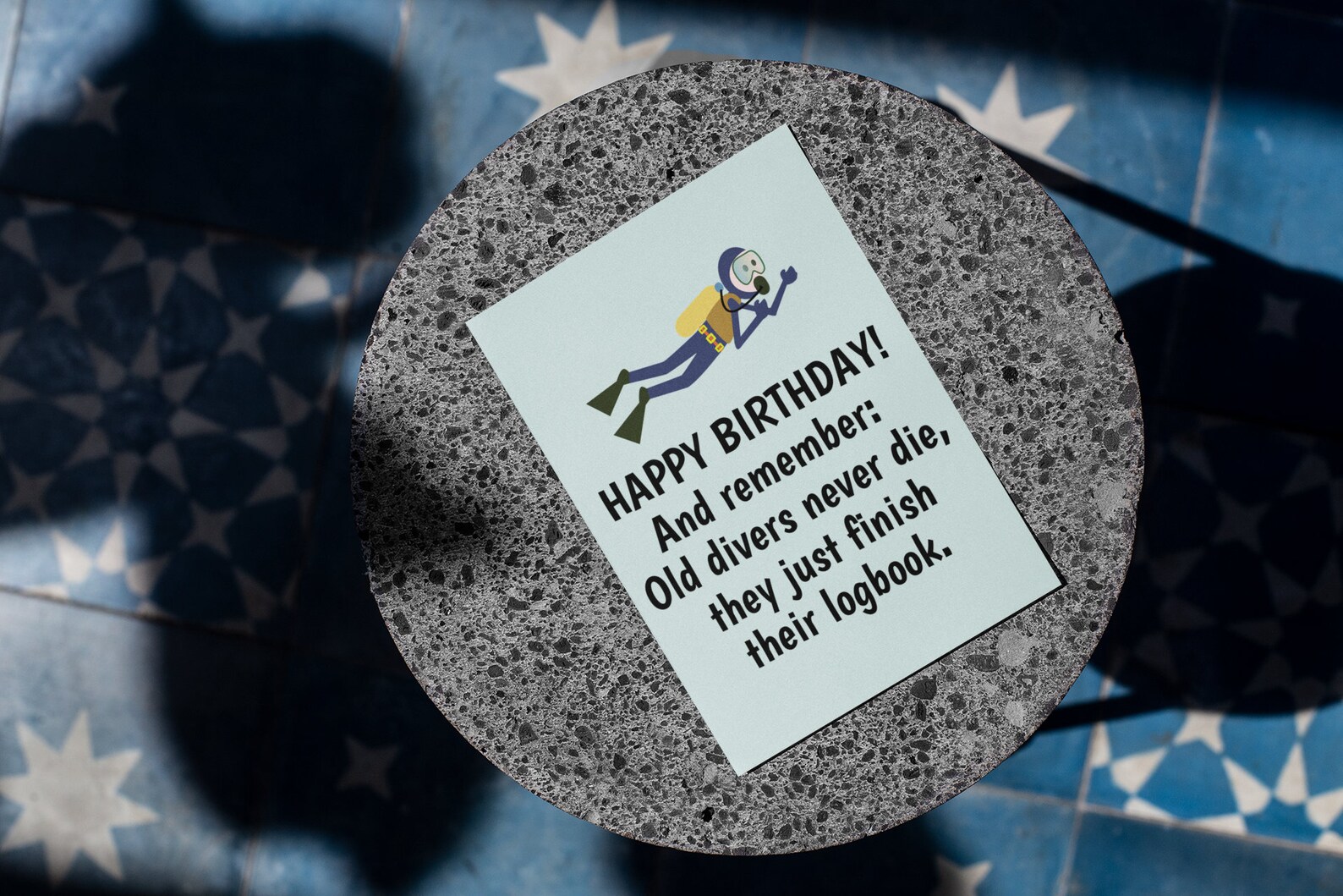 Diver Printable Birthday Card - Scuba Diver Birthday Card - Scuba ...