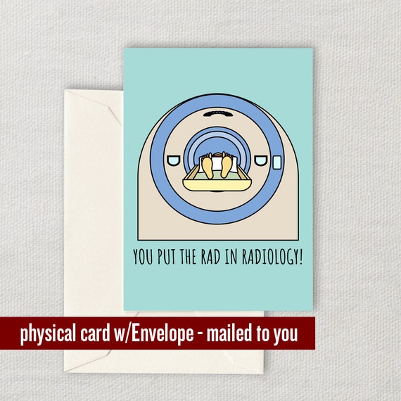 Radiologist Card Rad Tech Card Radiology Greeting Card | Etsy