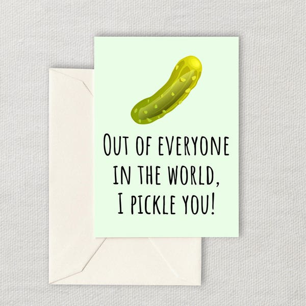 Pickle Card - Etsy