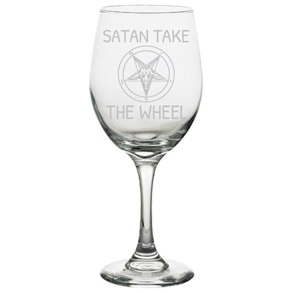 Kitchen & Dining Satanist Gift Idea Baphomet Gift Satan Take The Wheel ...
