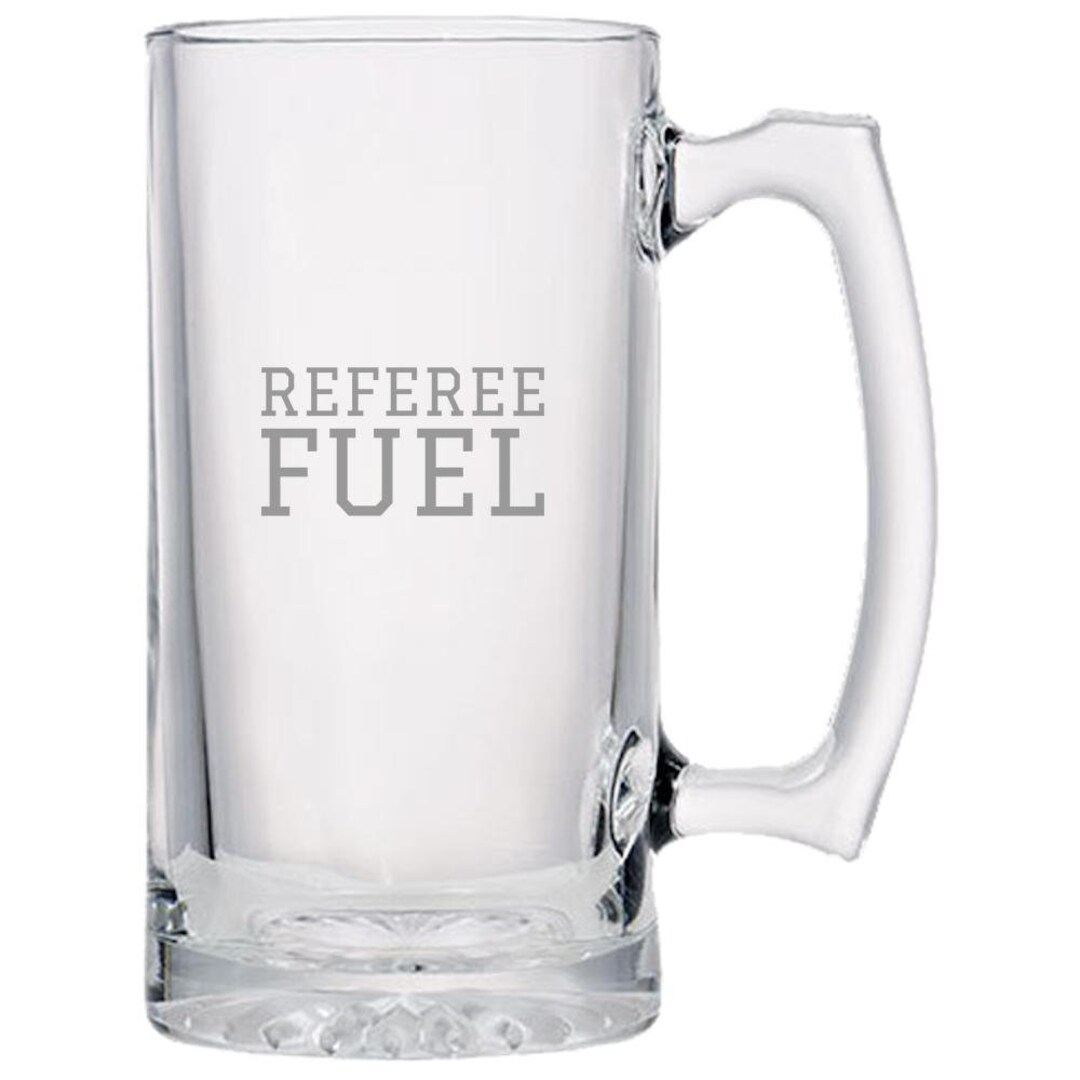 Funny Referee Beer Mug - Referee Gift Idea - Referee Fuel - Beer Glass ...