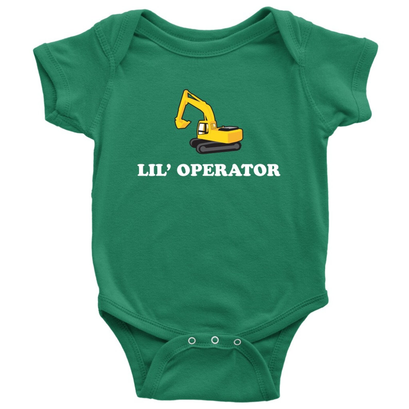Excavator Baby Bodysuit: Lil' Operator Cotton One-piece - Etsy