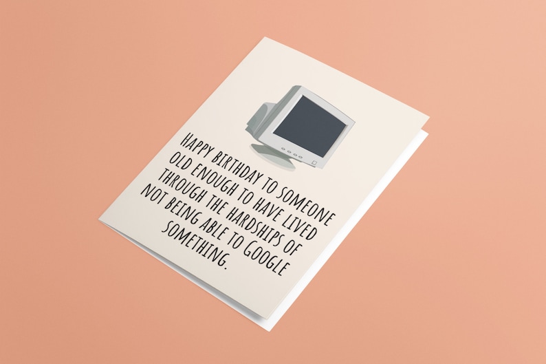 Funny Printable Birthday Card - Computer Geek - Sarcasm Birthday Card ...