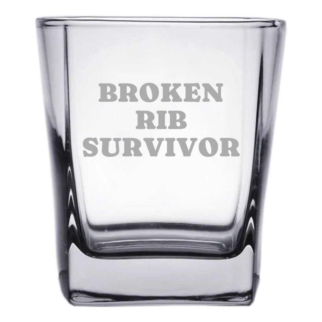 Broken Rib Rocks Glass Rib Fracture Get Well Gift Funny Broken Ribs ...