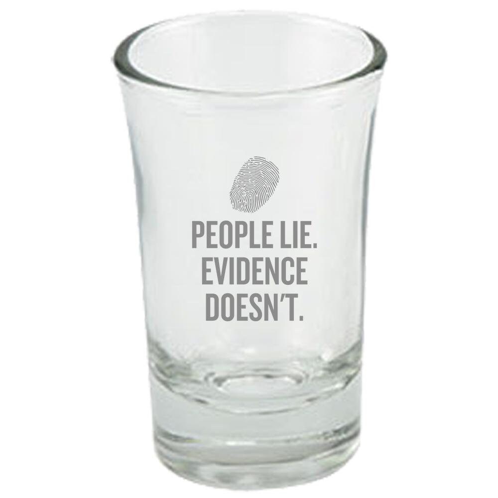 Crime Lab Gift Crime Lab Tech Gift Forensics Shot Glass People Lie ...