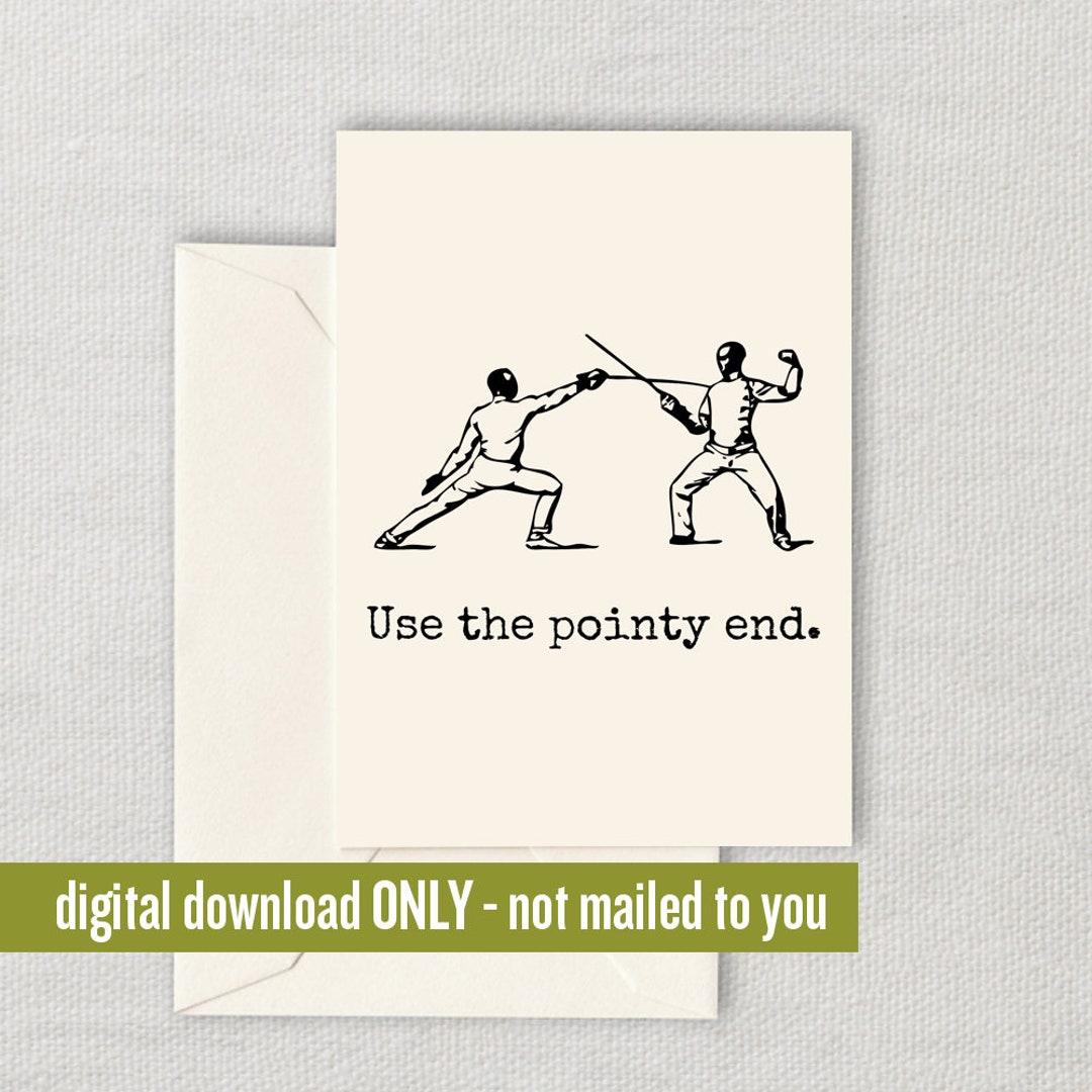 Fencer Birthday Card - Fencing Greeting Card - Funny Fencing Card ...