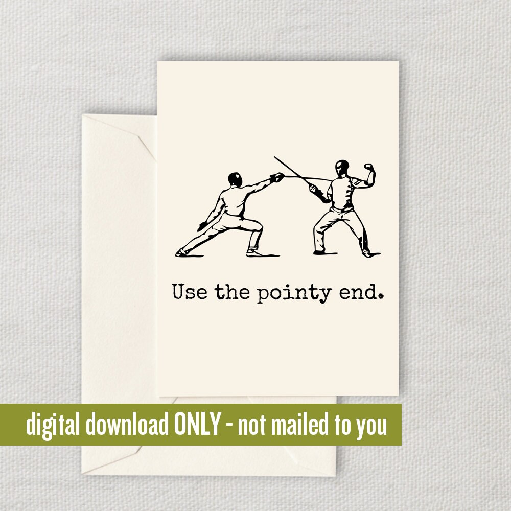 Fencer Birthday Card Fencing Greeting Card Funny Fencing | Etsy