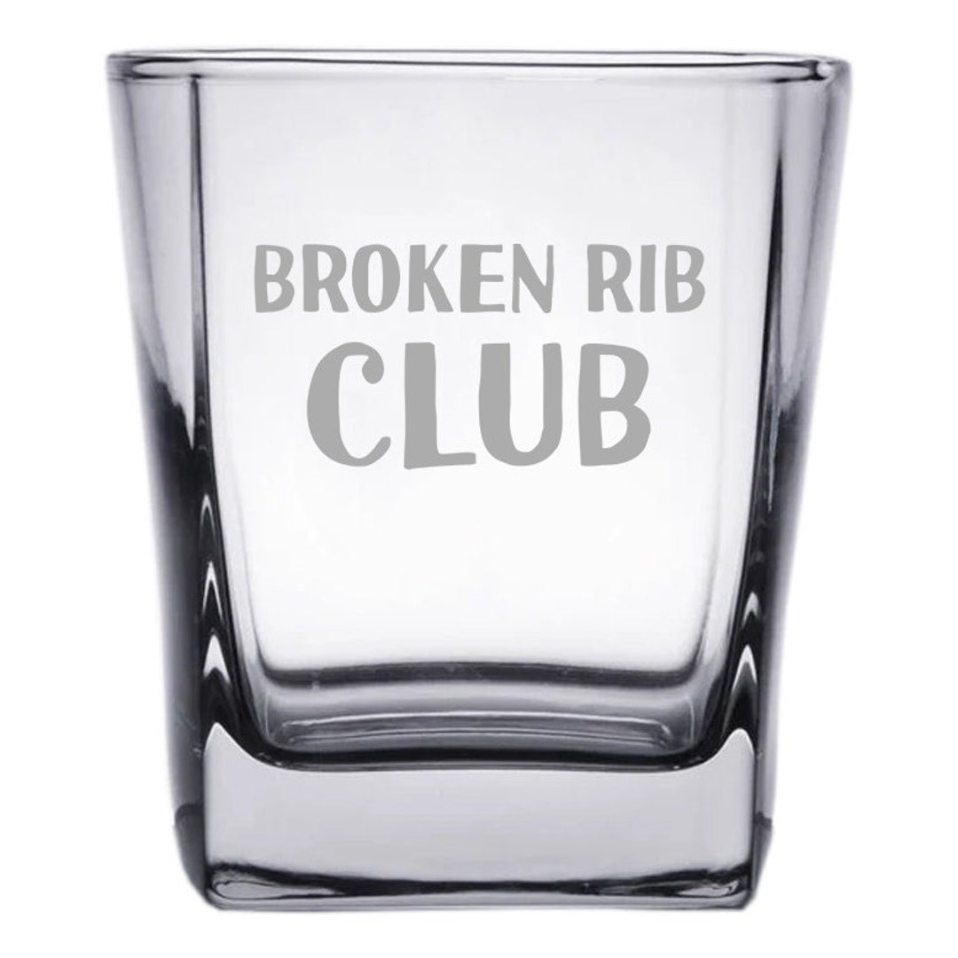 Broken Rib Rocks Glass - Rib Fracture Get Well Gift - Funny Broken Ribs ...