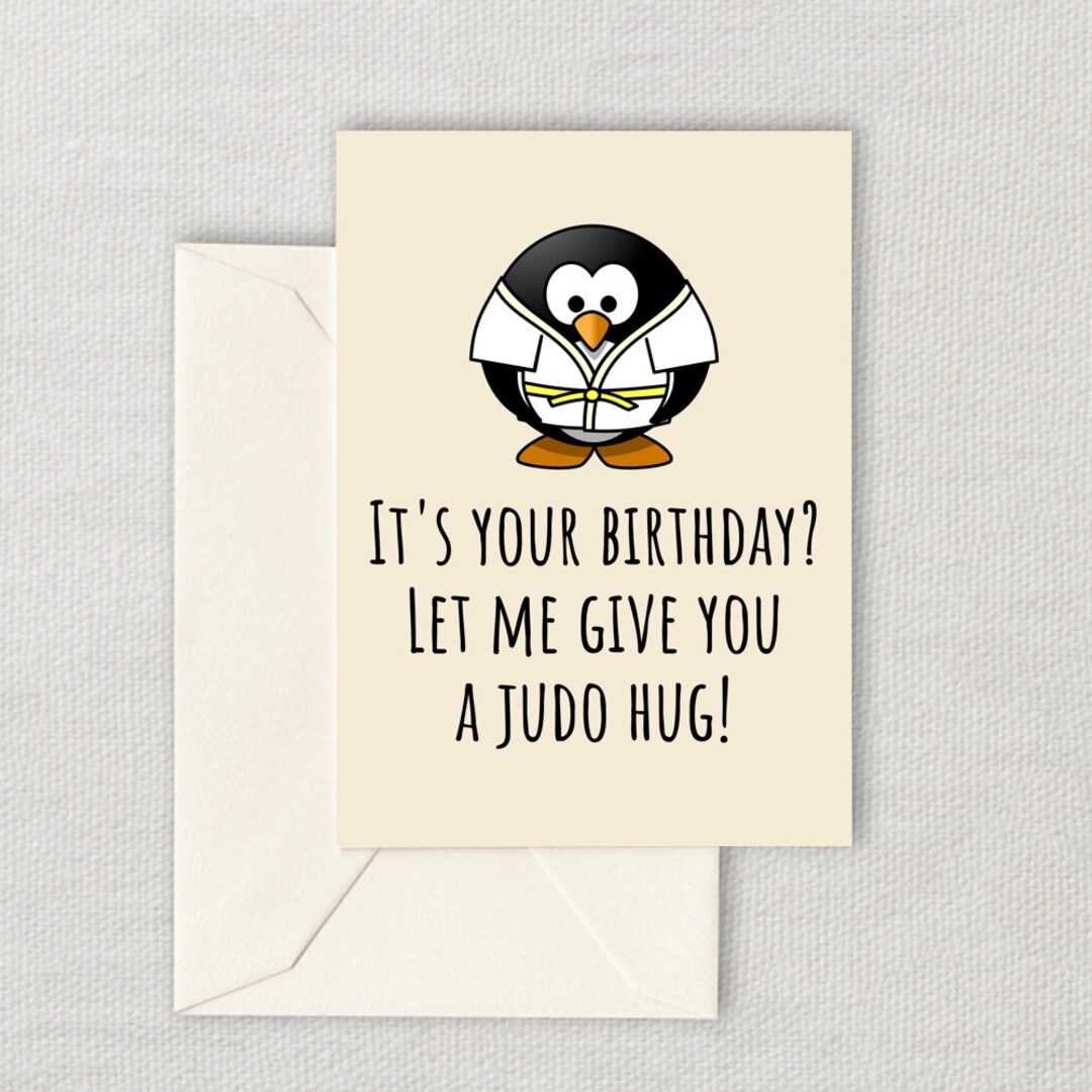 Judo Birthday Card - Printable Judo Gift Card - Digital Download Judo ...