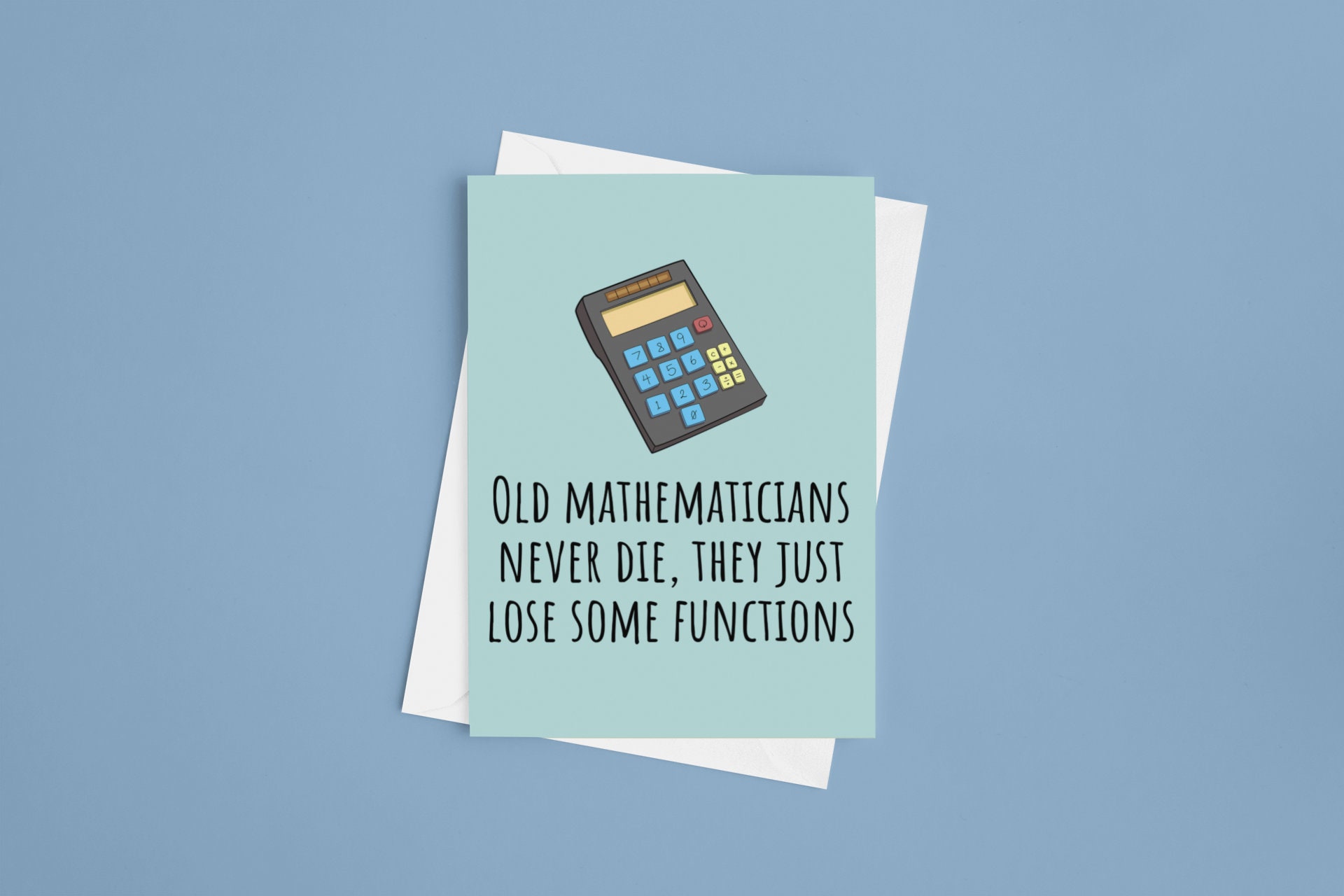 Math Birthday Card Printable Math Card Math Teacher Gift | Etsy