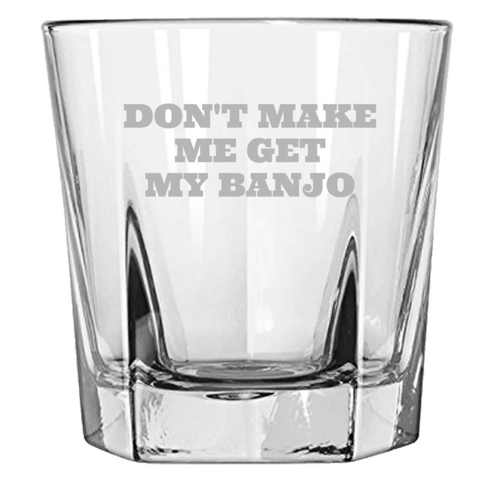 Funny Banjo Gift Banjo Player Gift Idea Banjo Rocks Glass - Etsy