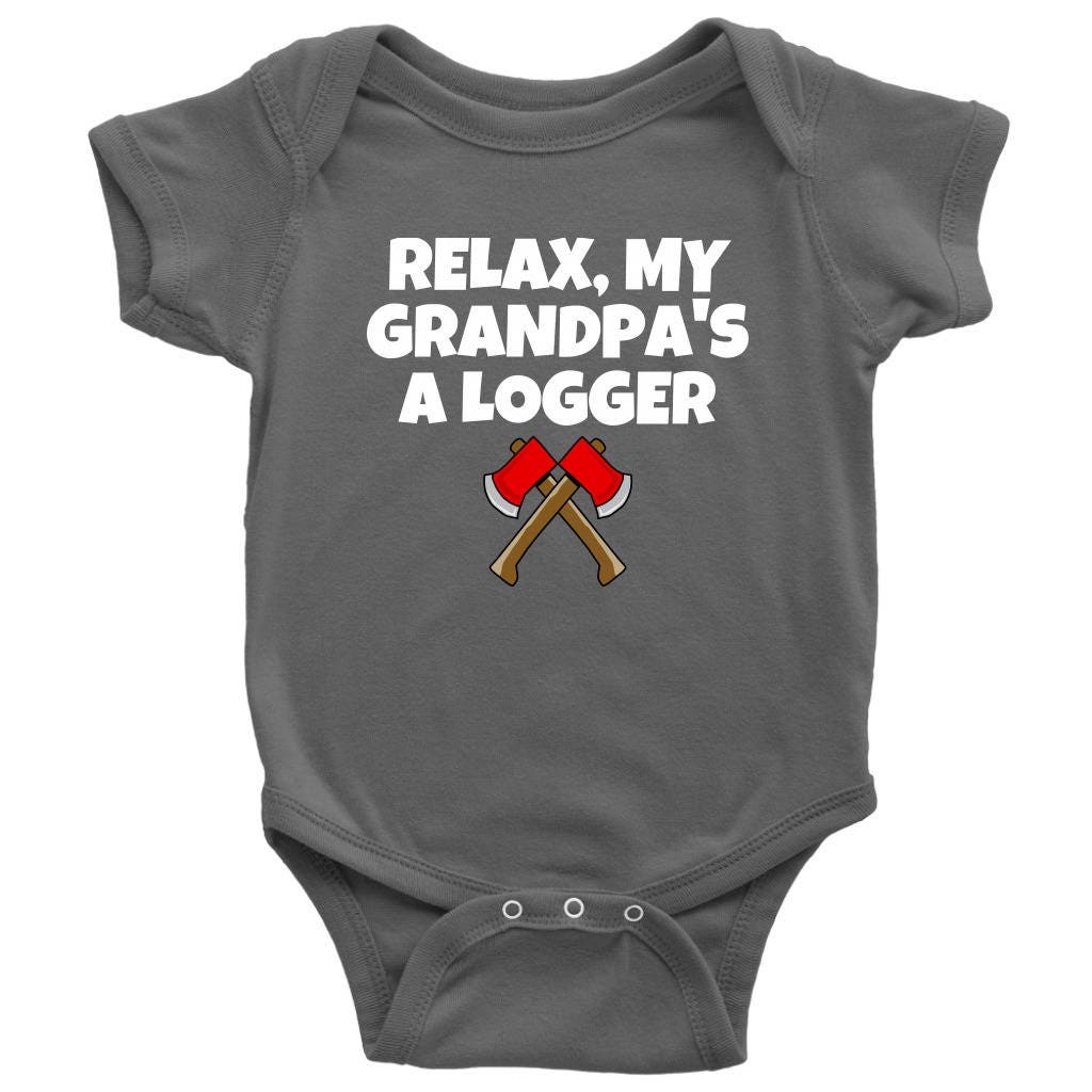 Cute Logging Baby Shirt Baby One-piece My Grandpa's A | Etsy