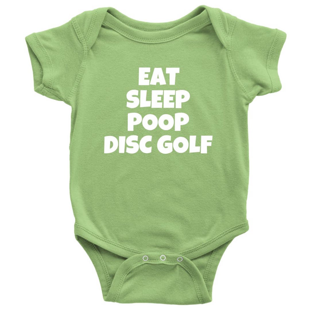 Funny Baby One-piece - Disc Golf Baby Shirt - Eat Sleep Poop Disc Golf ...