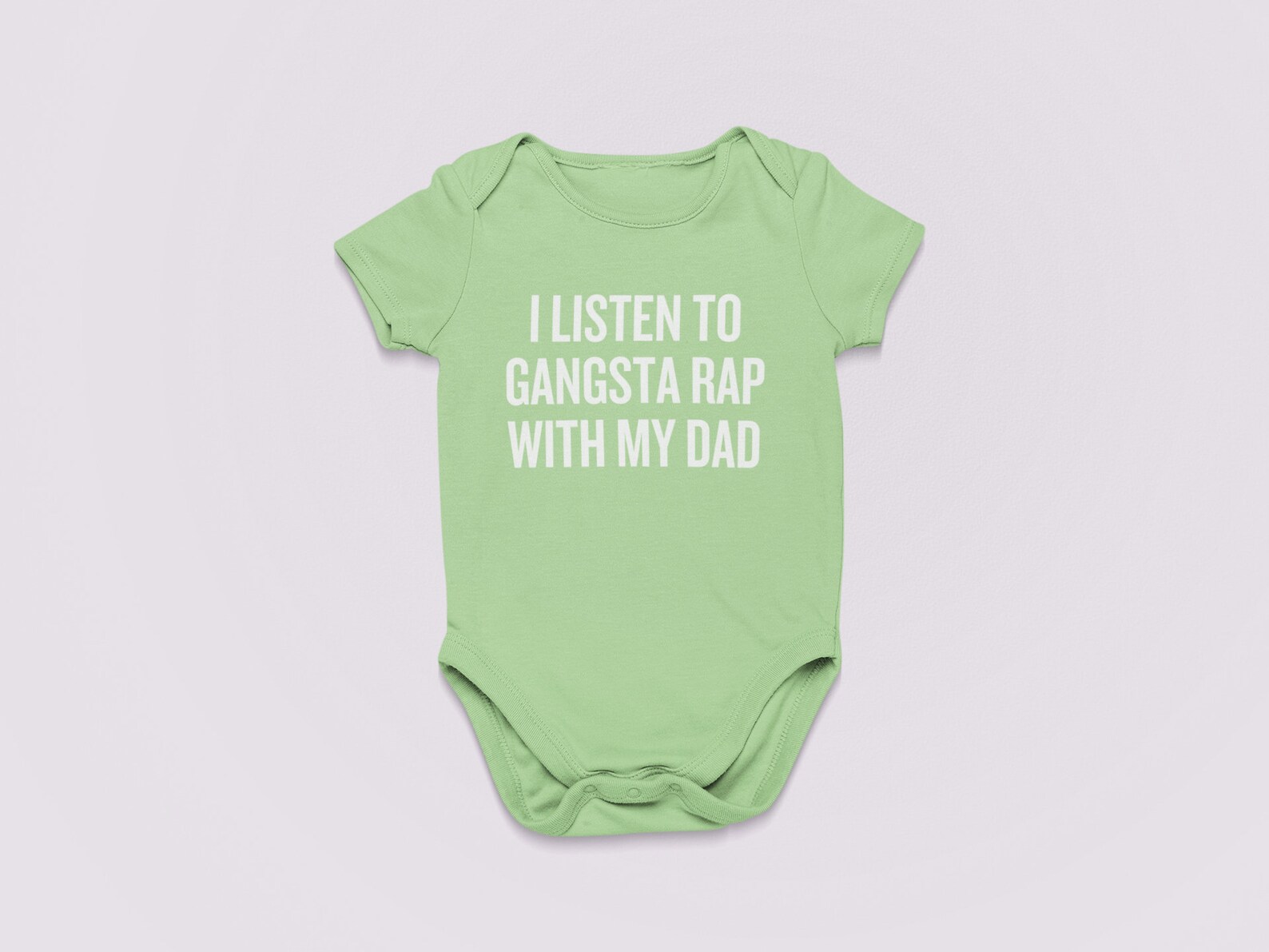 Funny Baby One-piece - Hip Hop Baby Clothes - Gangsta Rap With My Dad ...