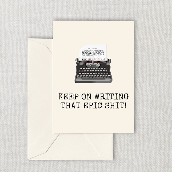 Writer Birthday Card - Etsy