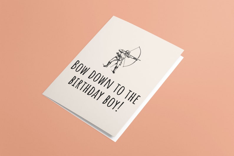 Printable Archer Birthday Card Funny Archery Birthday Card - Etsy