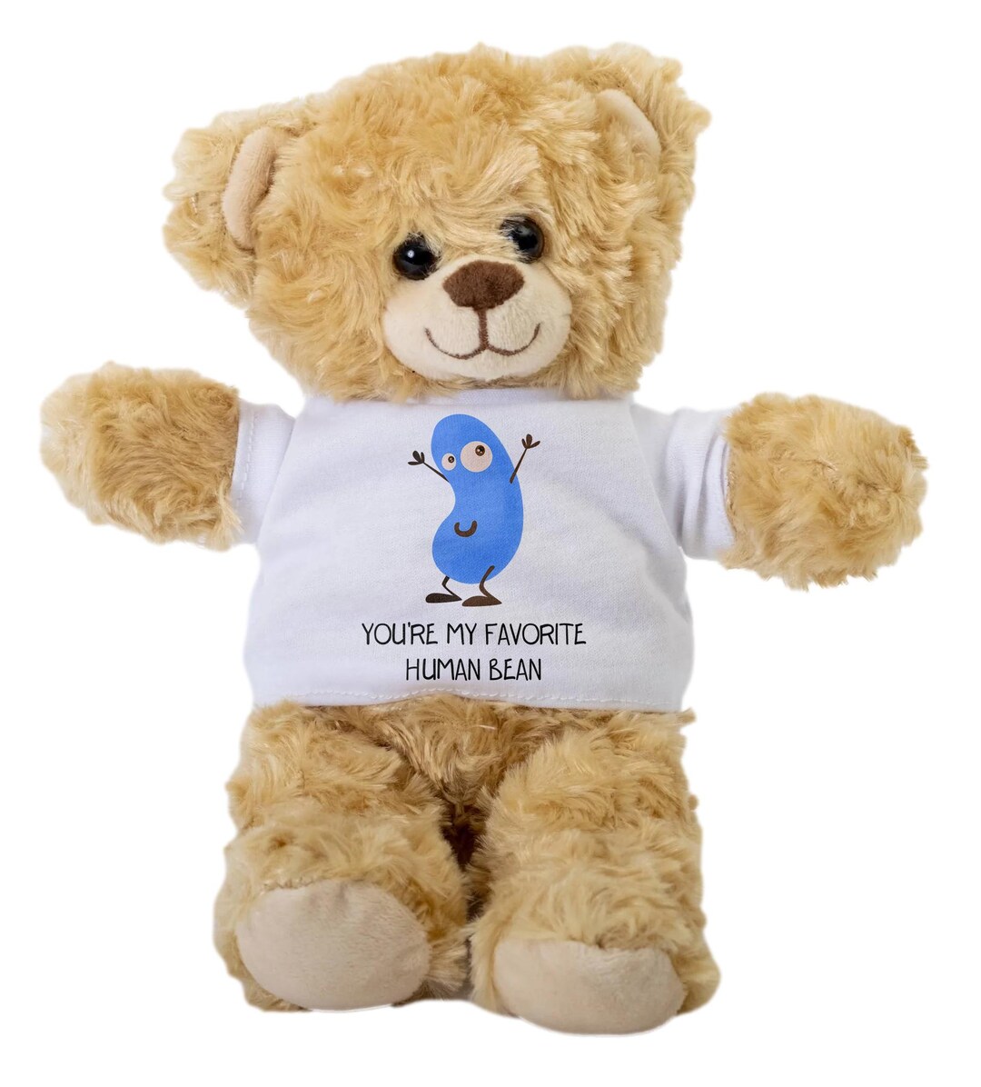 Cute Love Teddy Bear – “you’re My Favorite Human Bean” - Bean Pun - Etsy