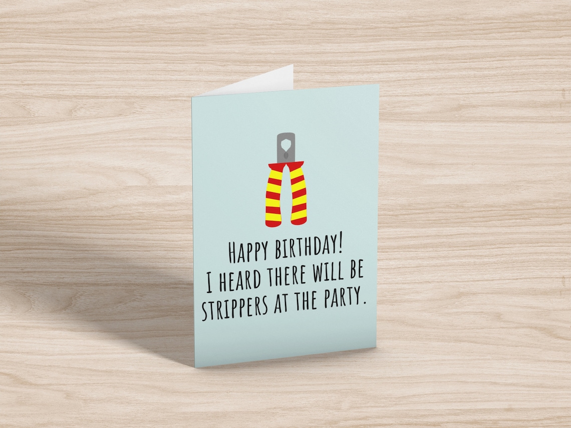 Electrician Birthday Card Funny Electrician Card - Etsy