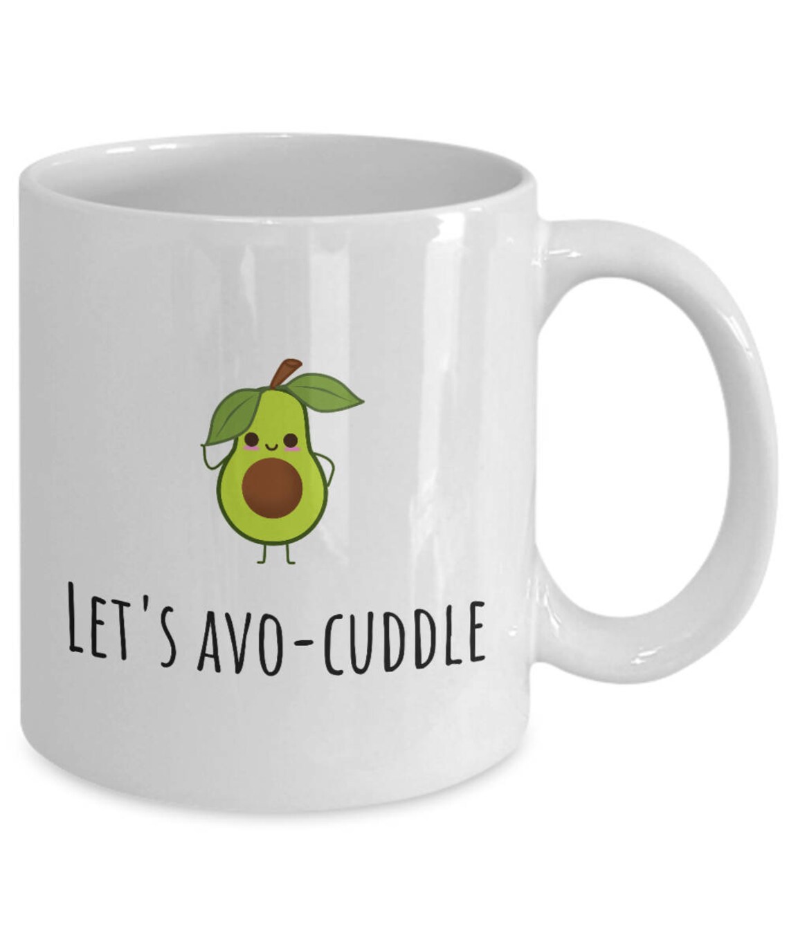 Cute Love Mug Let's Avo-cuddle Avocado Pun | Etsy