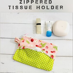 Small Zippered Tissue Pouch Sewing Pattern With Full Templates and ...